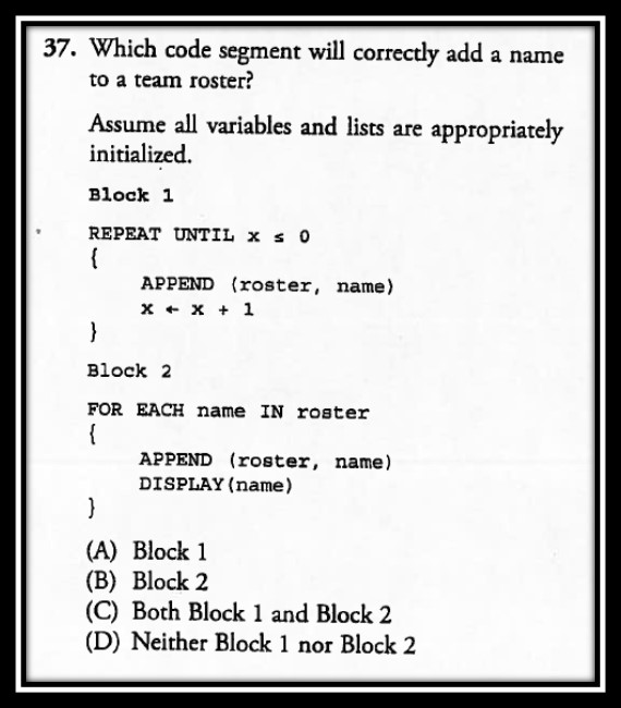 Programming Questions in the Computer Science Principles AP CSP Exam ...