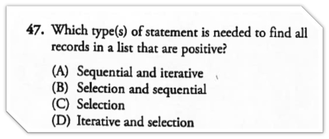 Algorithm Questions in the Computer Science Principles AP CSP Exam ...